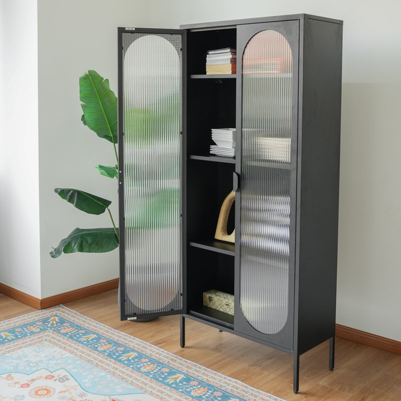 Latitude Run® Emaje 31.5'' Wide 4 - Shelf Storage Cabinet | Wayfair