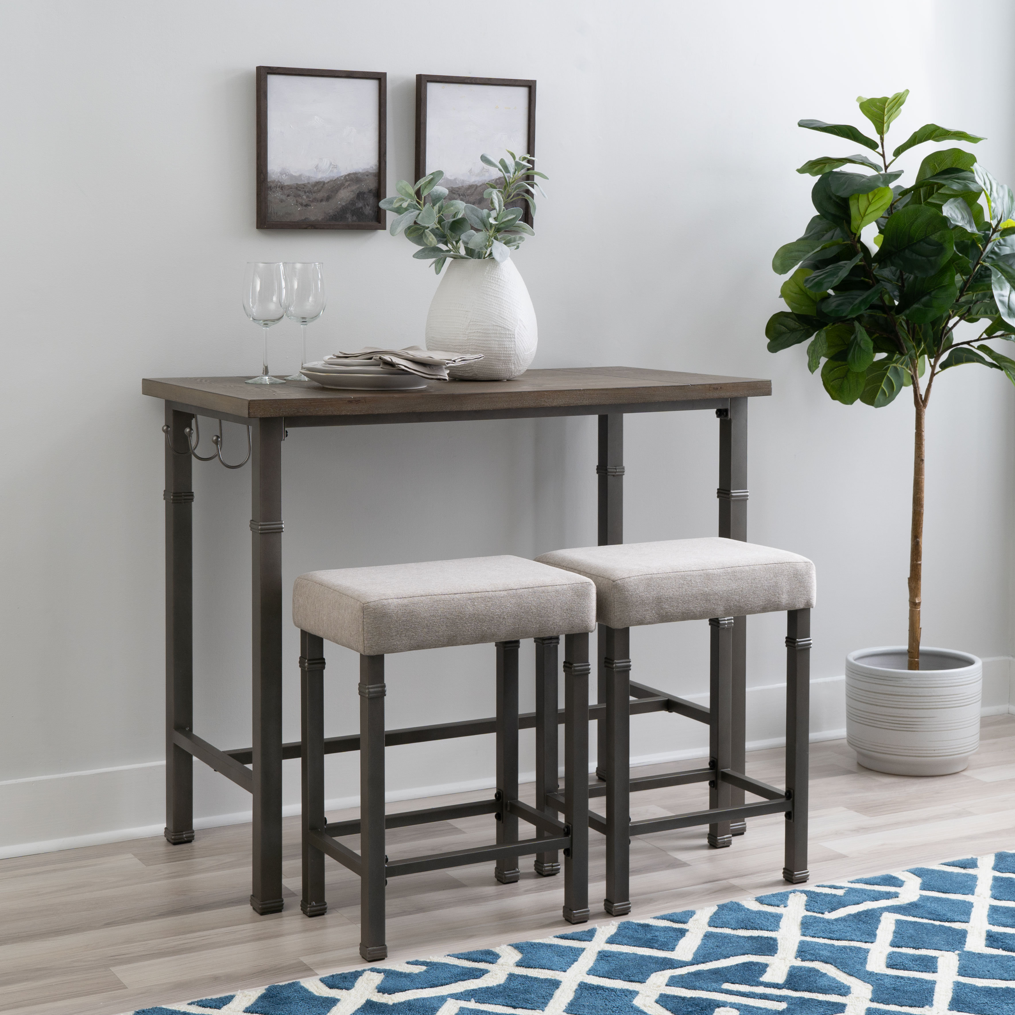 Williston Forge Kabrea Rectangular 42.13'' L x 22.5'' W Dining Set ...