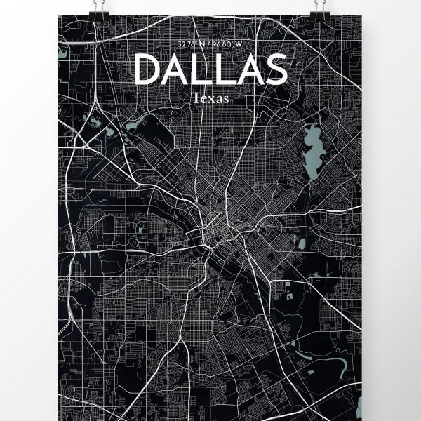 OurPoster.com " Dallas City Map " - Wayfair Canada