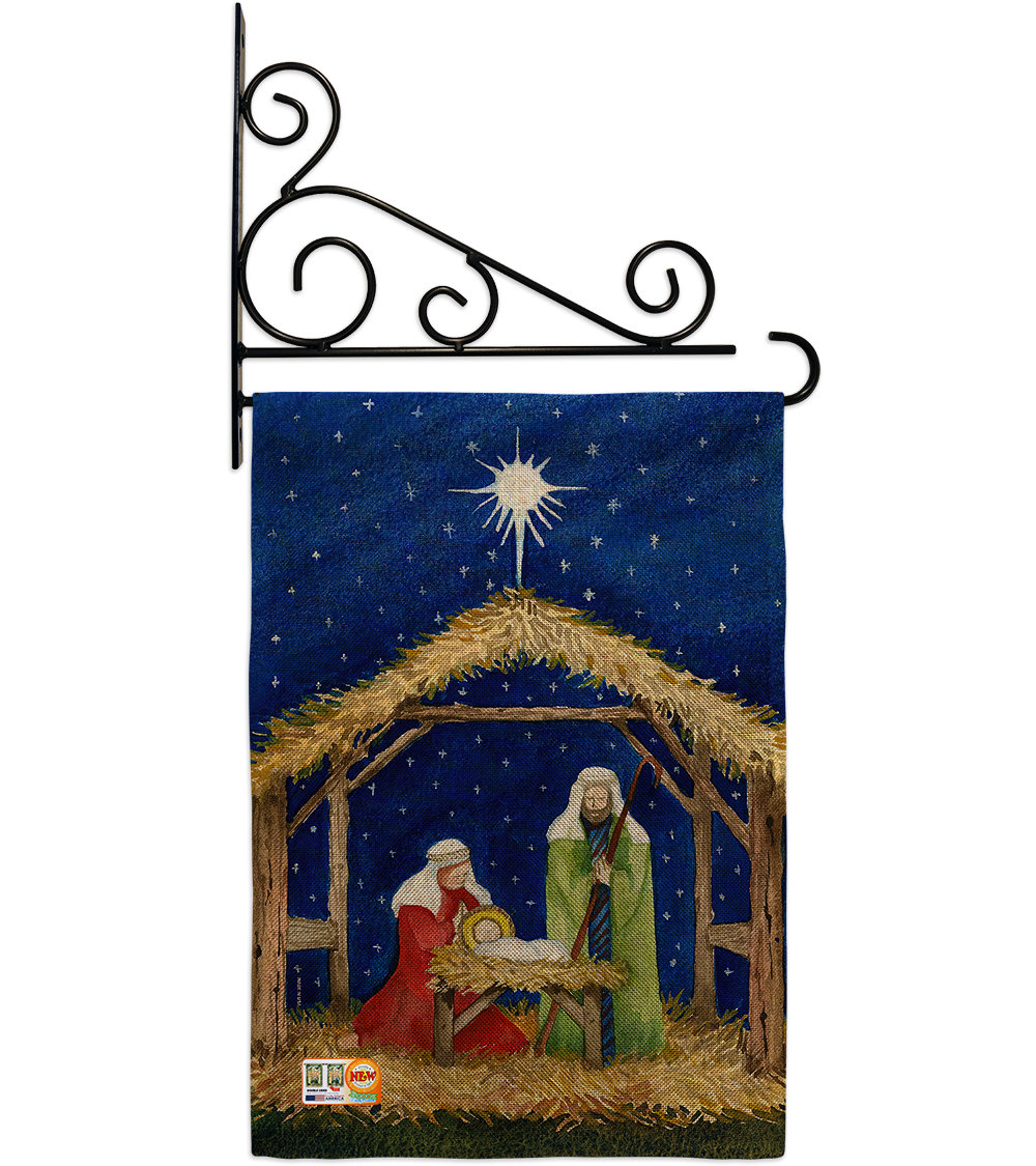 Breeze Decor Nativity Of Jesus Burlap Winter Impressions Decorative 2 ...