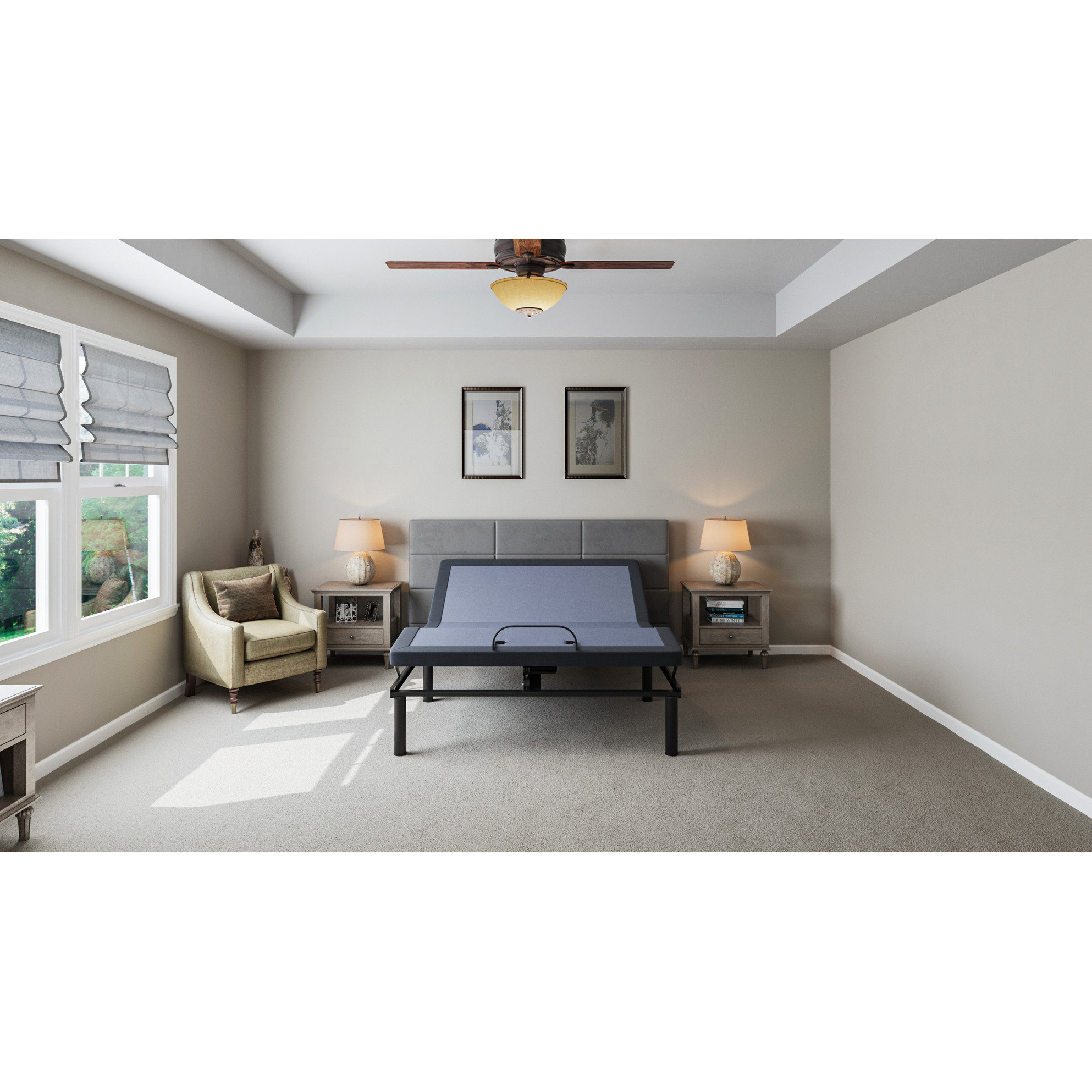 Alwyn Home Bt2000 Bed Base With Adjustable Legs - 850 Lbs Weight ...