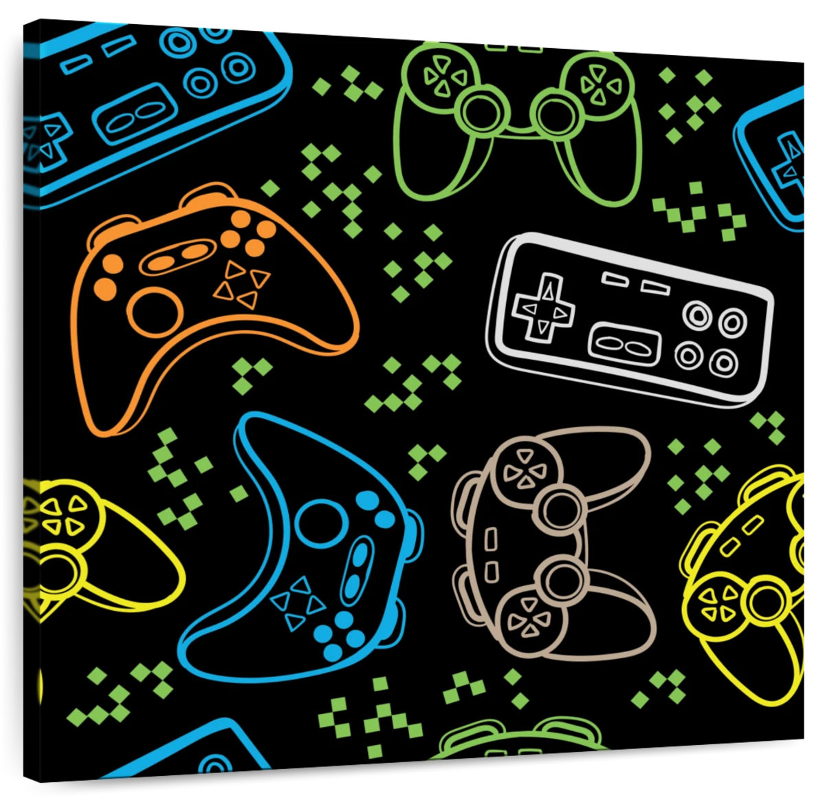 Ebern Designs Senne Video Game Joysticks Pattern | Wayfair