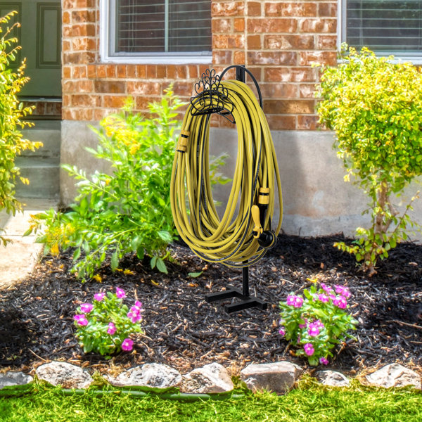 MyGift Freestanding Outdoor Garden Hose Holder with Stake Anchors | Wayfair