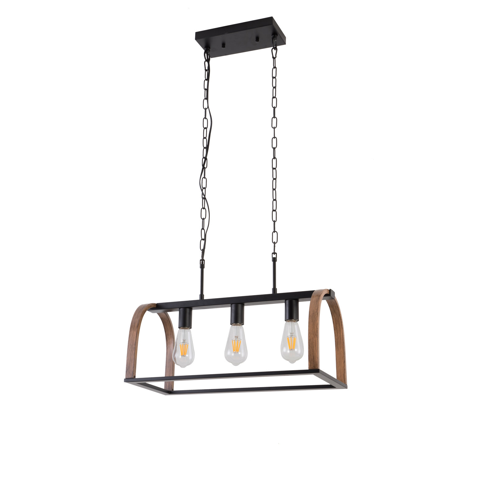 Gracie Oaks Tykiesha 3 - Light Kitchen Island Rectangle Pendant with ...