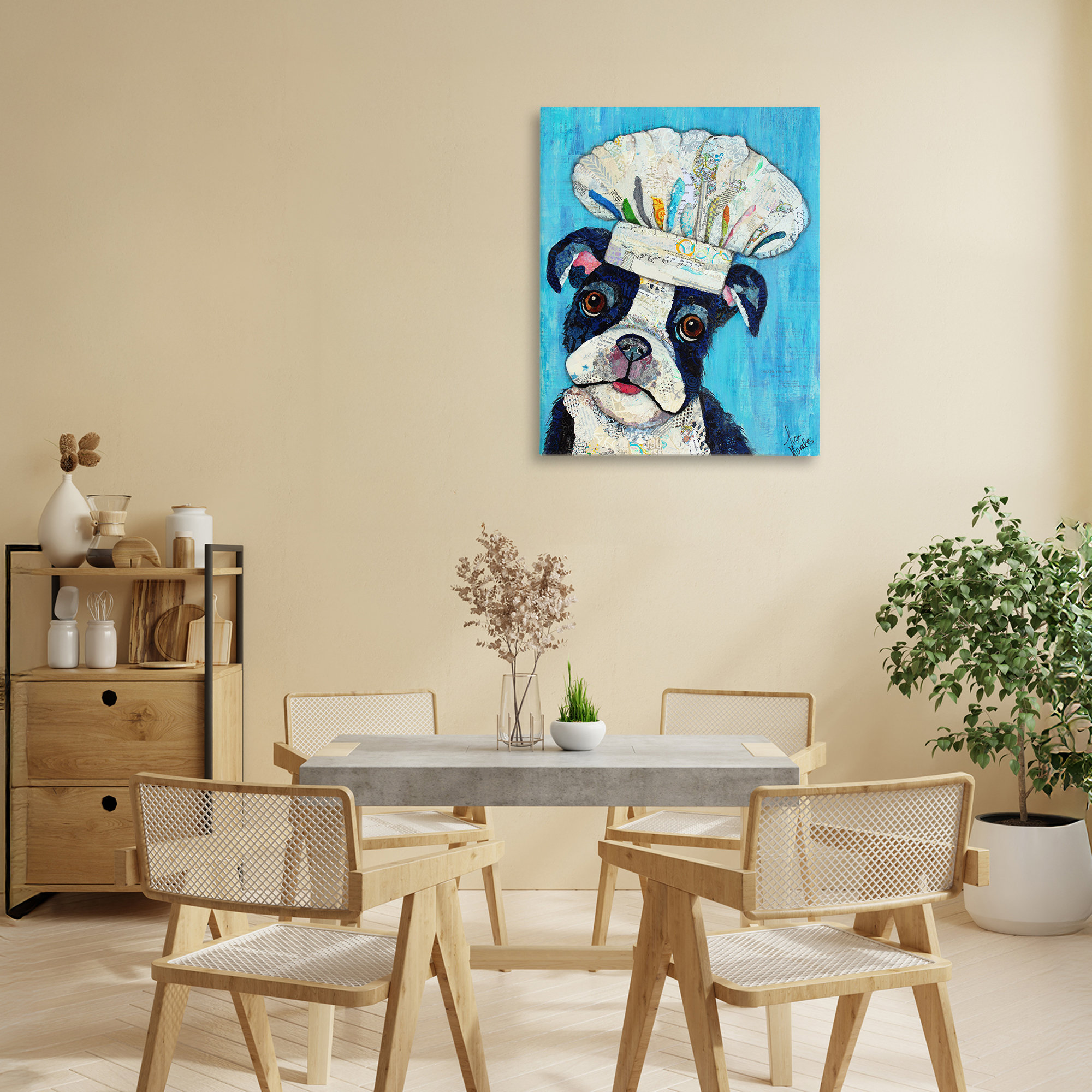 Dakota Fields Mix A Lot Chef Dog Canvas, design by Lisa Morales | Wayfair