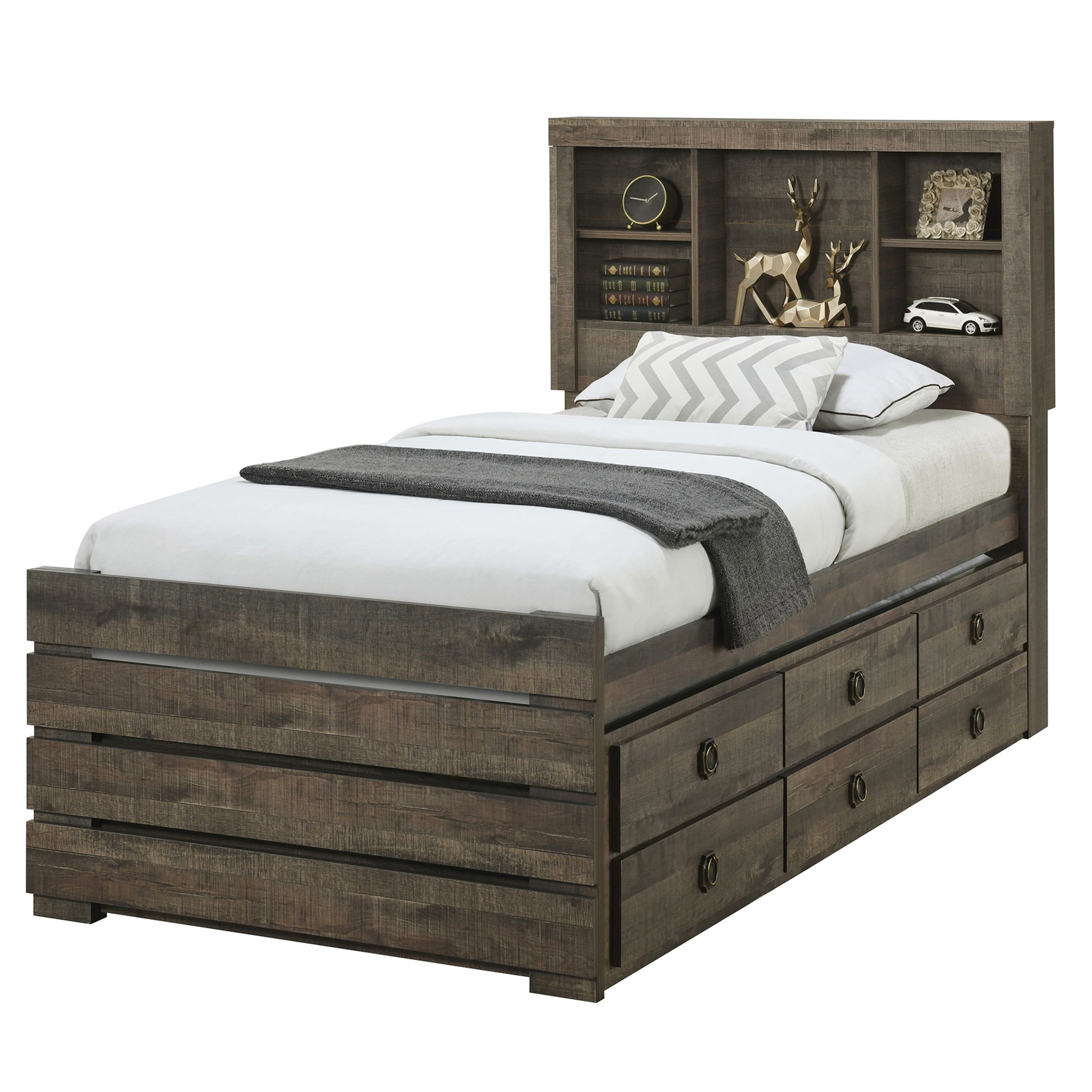 Millwood Pines Batterton Bookcase Bed | Wayfair
