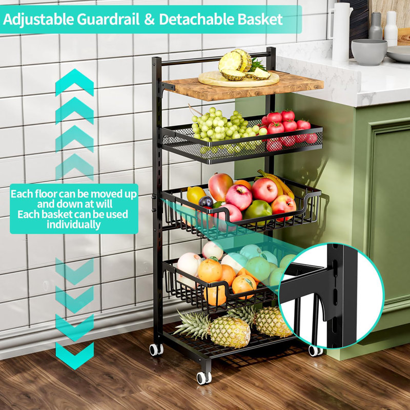 vegetable basket trolley
