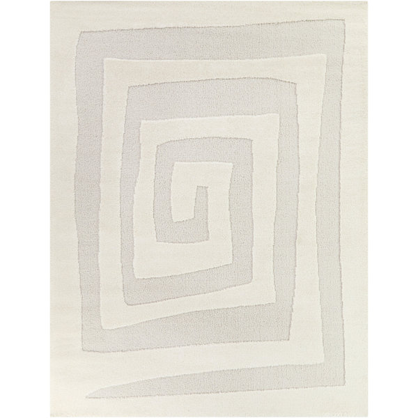 Ivy Bronx Draco Silver Abstract Modern Area Rug | Wayfair