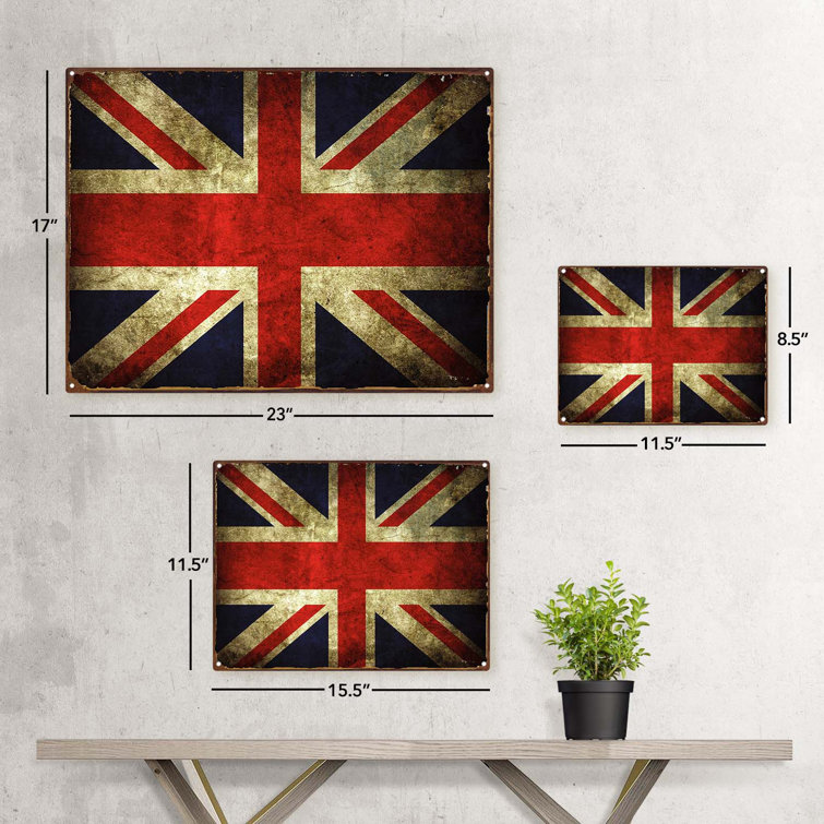 August Grove® Distressed Union Jack Flag Metal Sign - Wayfair Canada