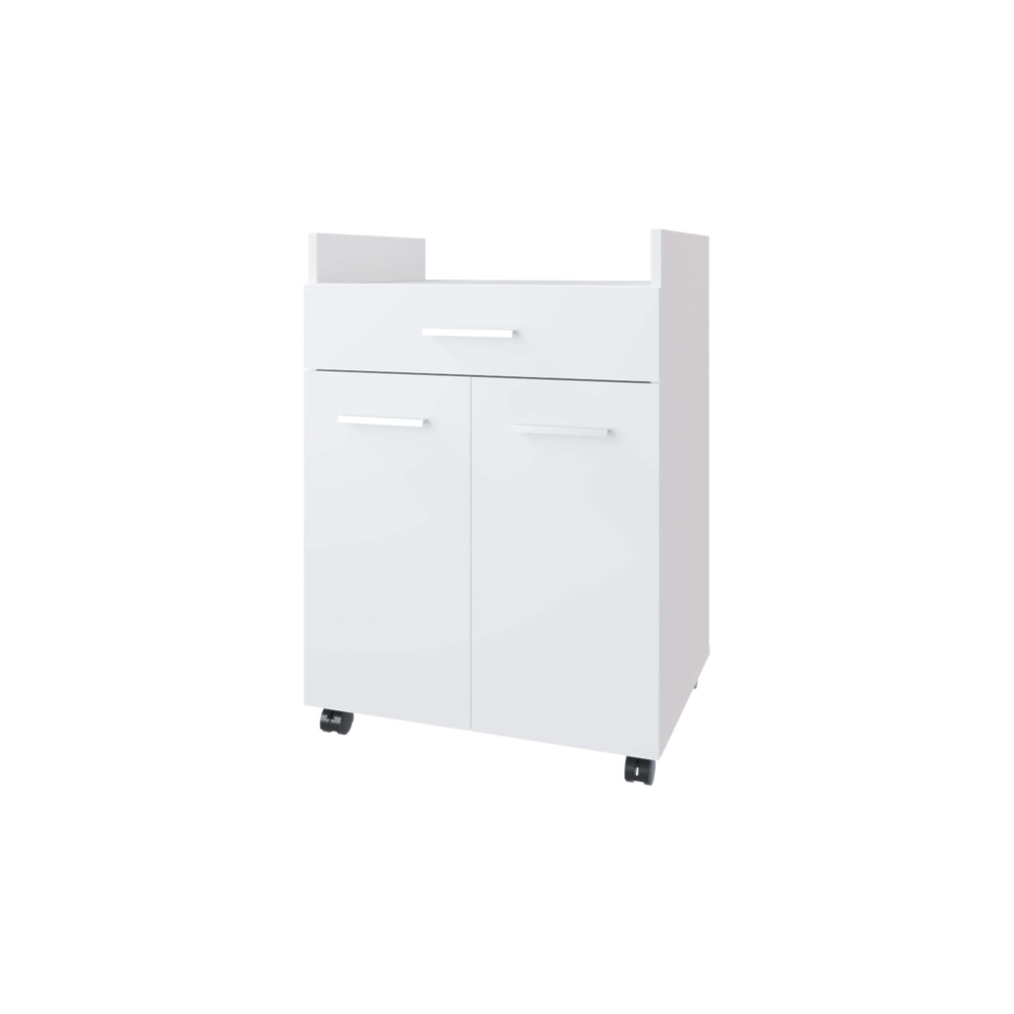 Ebern Designs Burnside Kitchen Cart with 2 Doors and 1 Drawer, Perfect ...