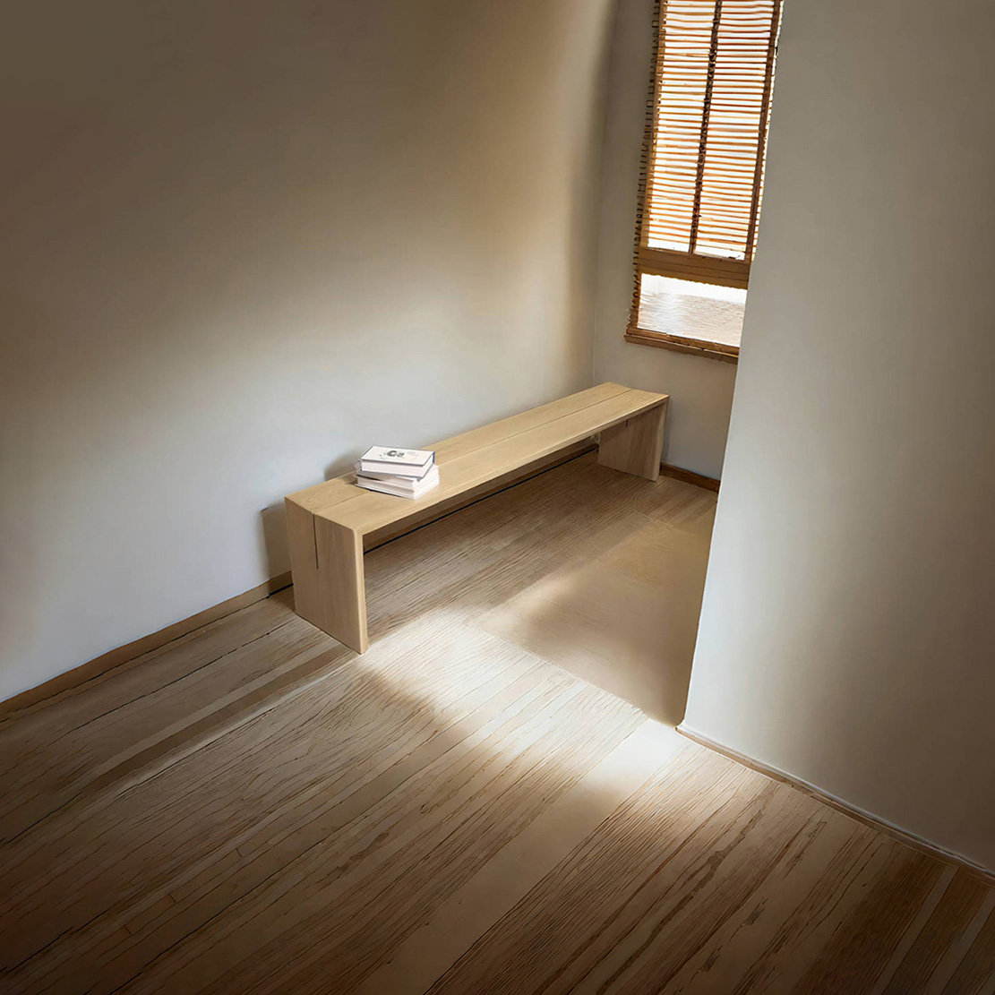 Creative bed end stool Modern Simple V-shaped Bench Solid Wood Bench ...