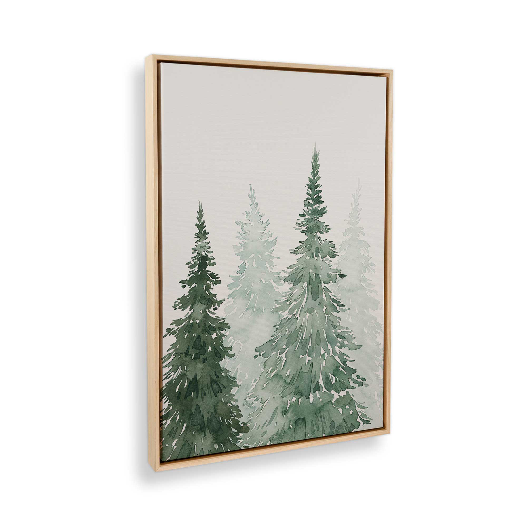Loon Peak® Whispering Spruce Shadows II Canvas Print in a Frame | Wayfair