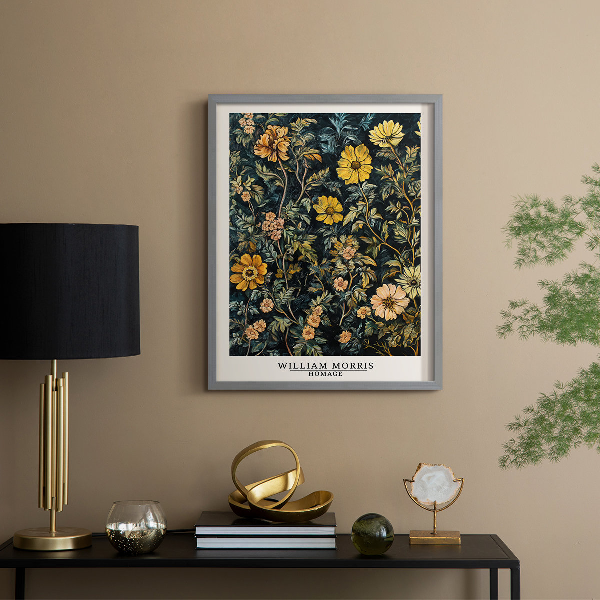 Winston Porter WM MORRIS Series V Framed Print - Solid Wood | Wayfair