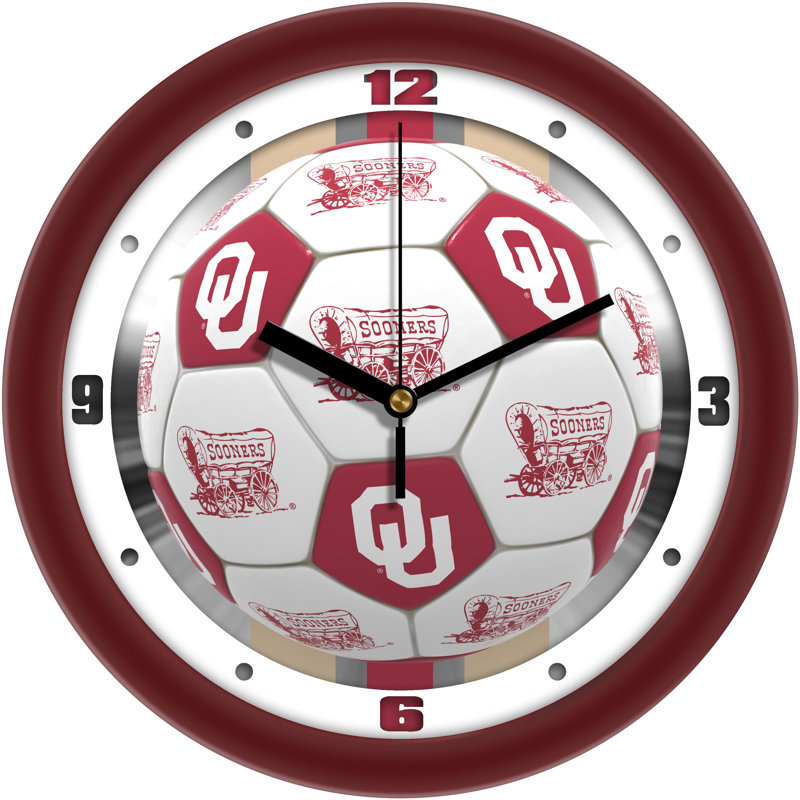 Sun Time Oklahoma Sooners Soccer Wall Clock | Wayfair