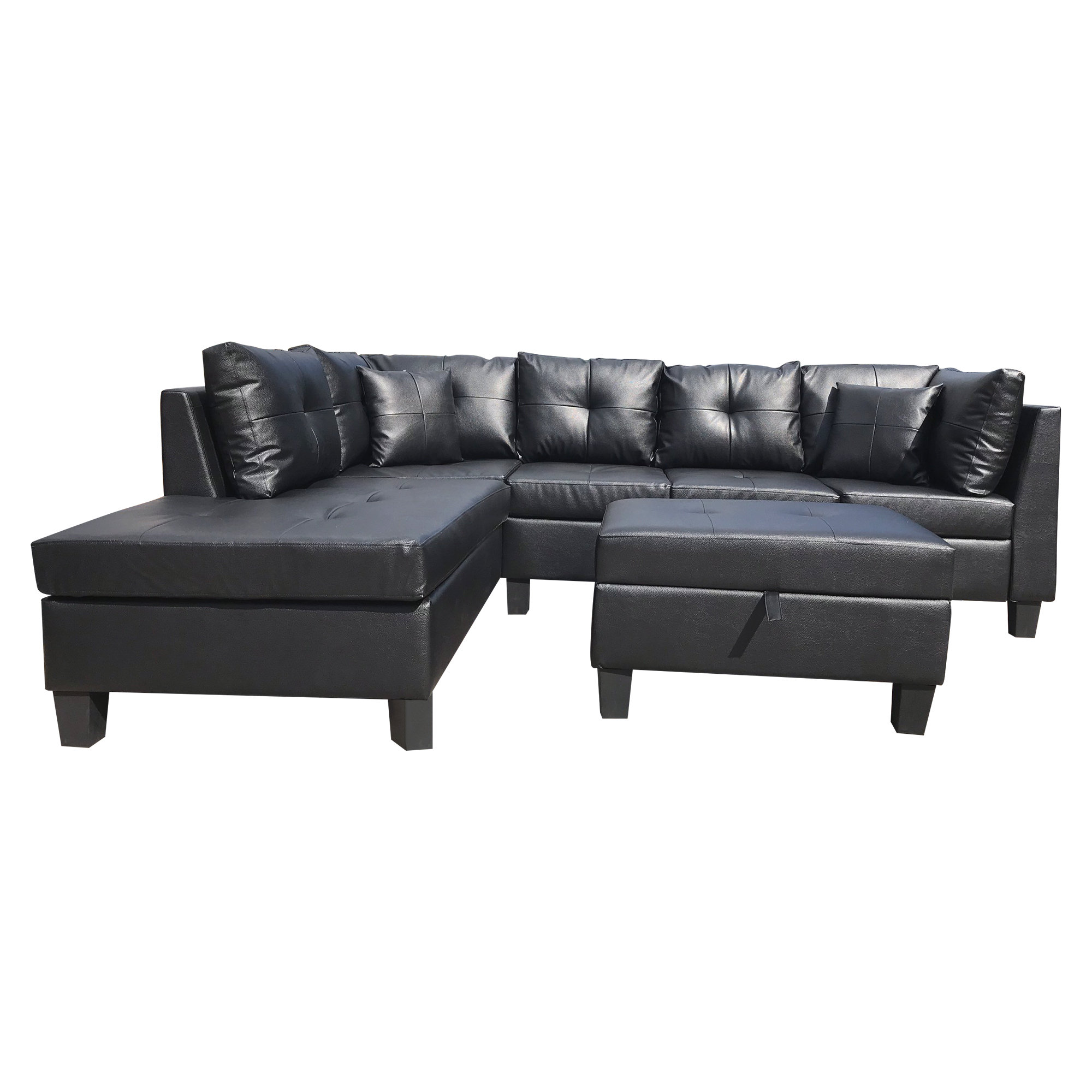 Latitude Run® Reesor 3 - Piece Vegan Leather Sectional | Wayfair