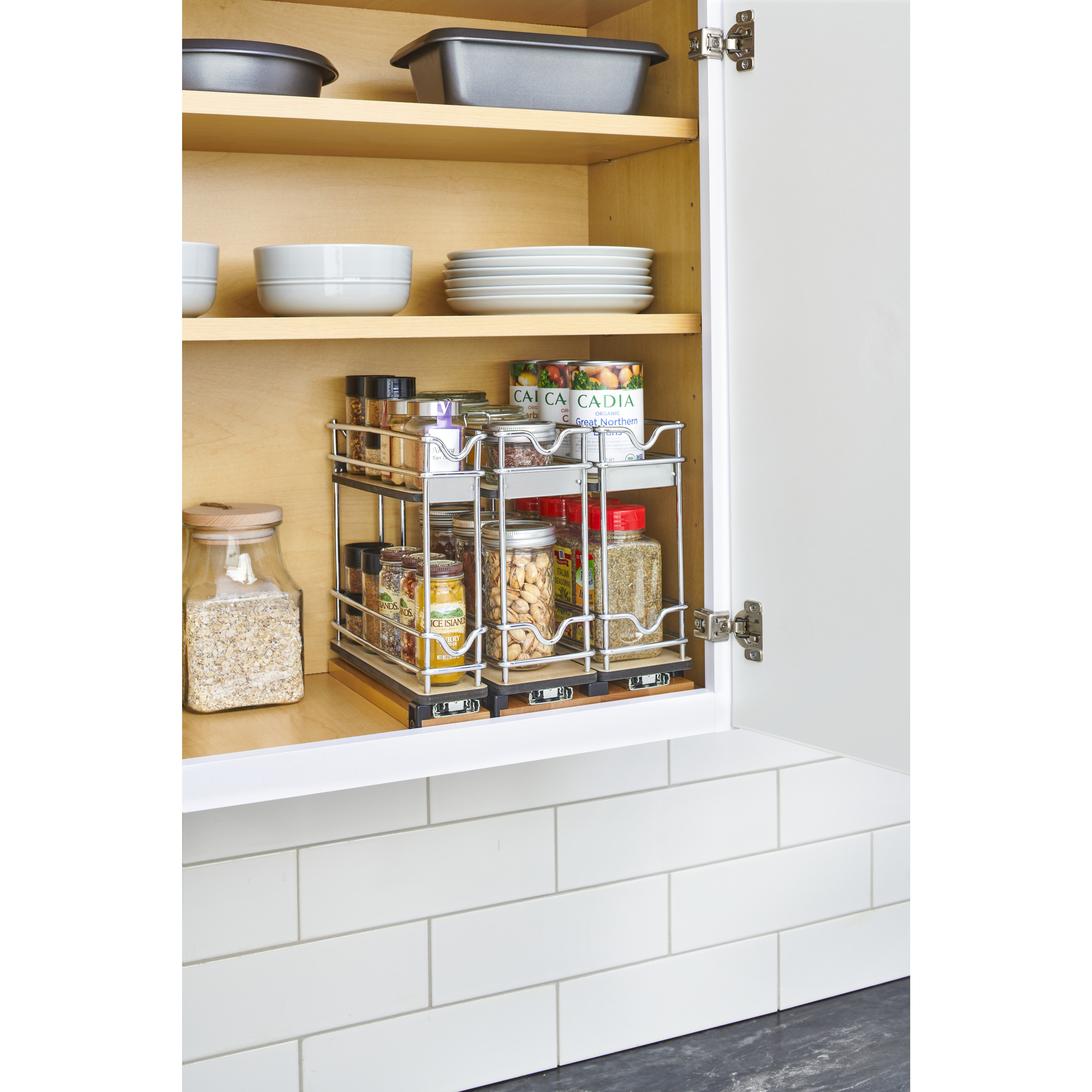 Rev-A-Shelf 3" Two-Tier Narrow Wire Wall Upright Pullout - Wayfair Canada