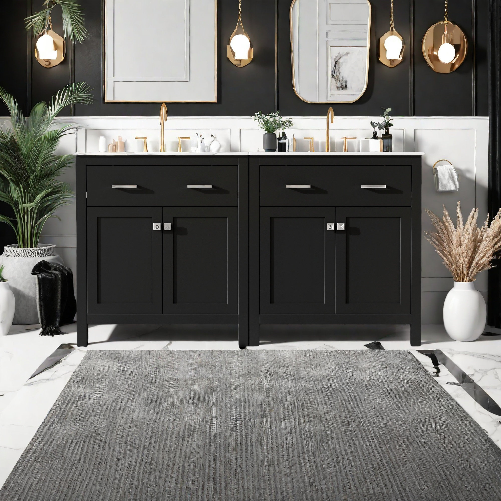 Latitude Run® Bathroom Vanity With Ceramic Sink, Cabinet With Flip-Out ...