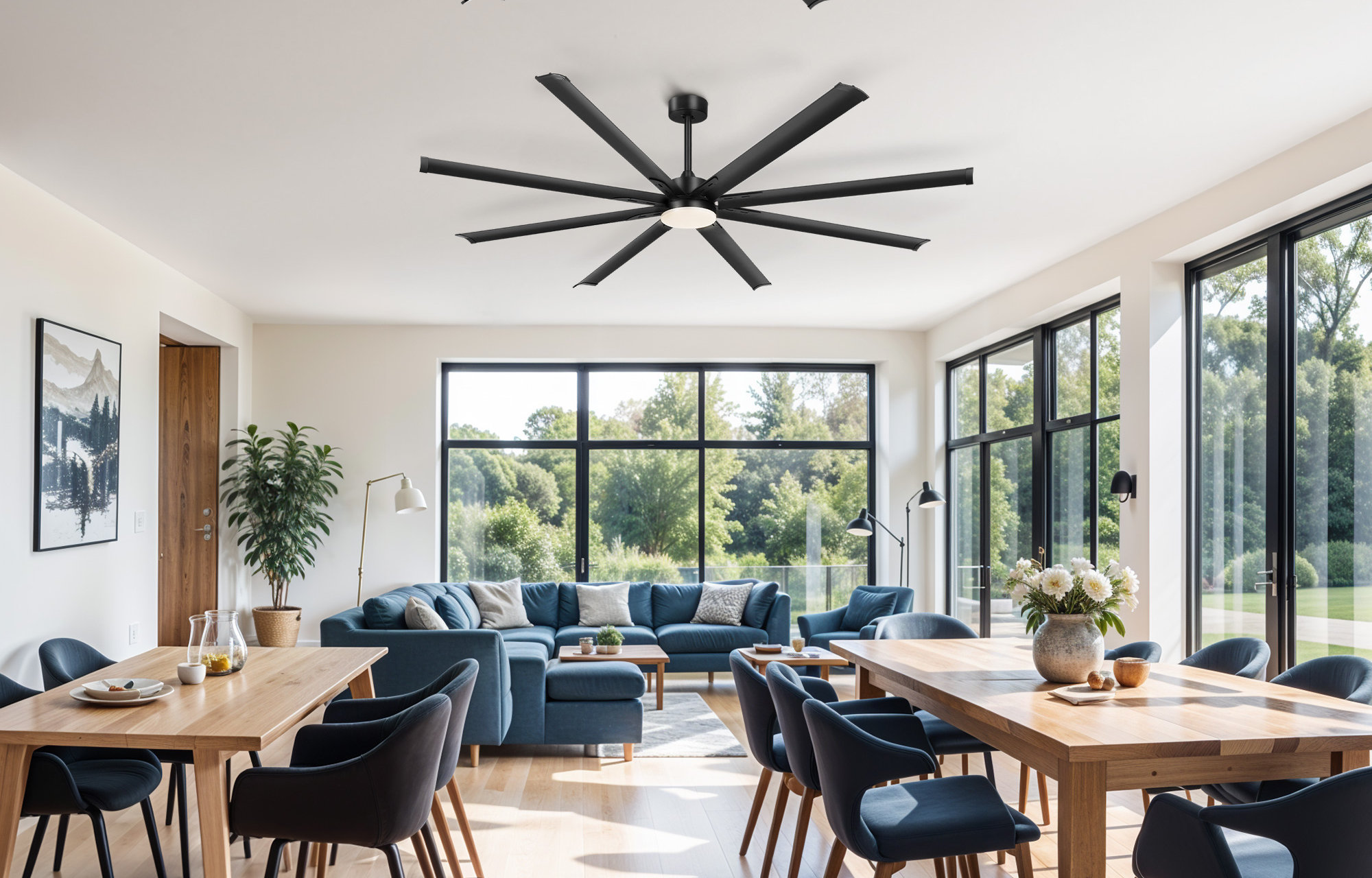 Latitude Run® Solida 96'' Ceiling Fan with LED Lights | Wayfair