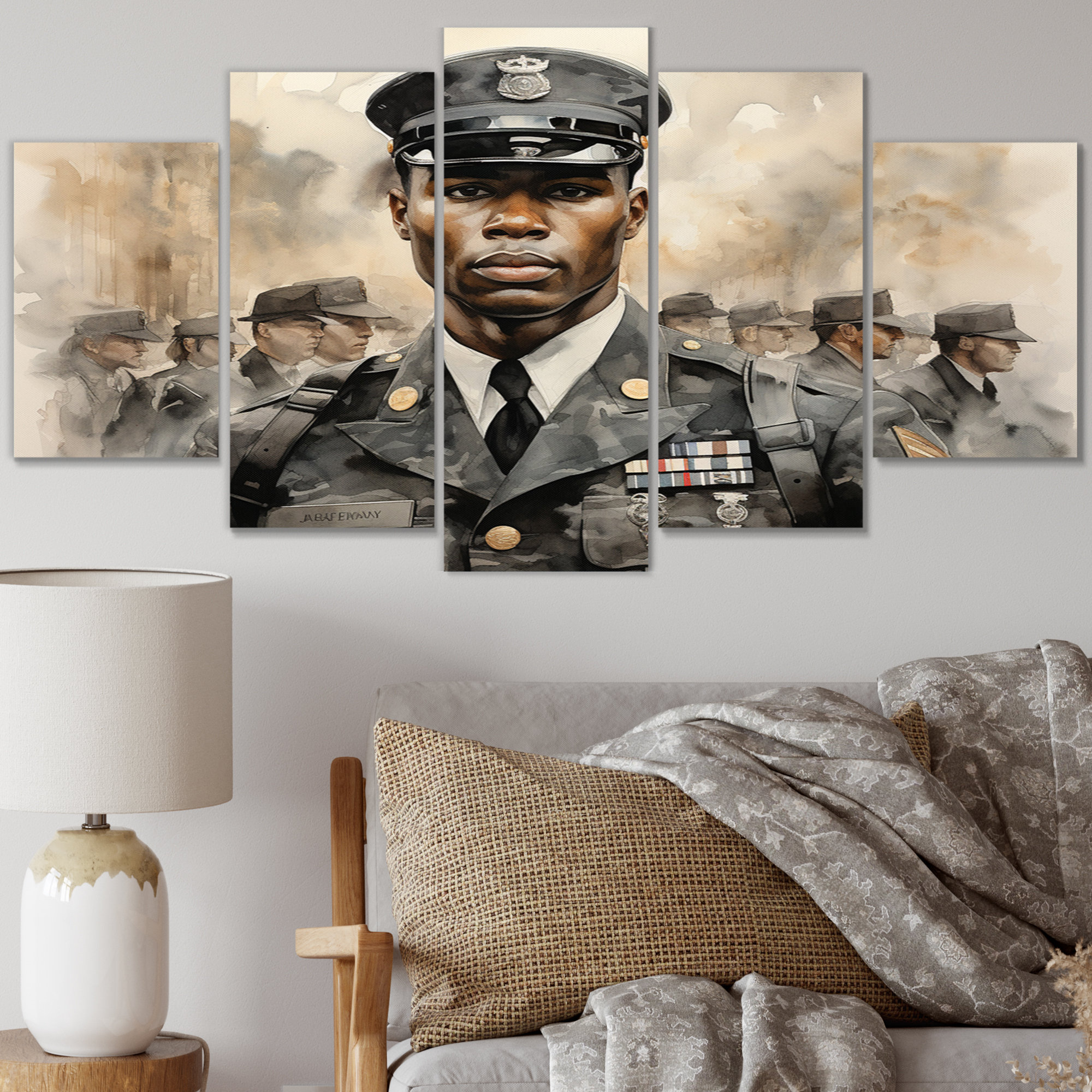 Design Art Soldiers Serving With Honor I - Army Metal Wall Decor Set ...