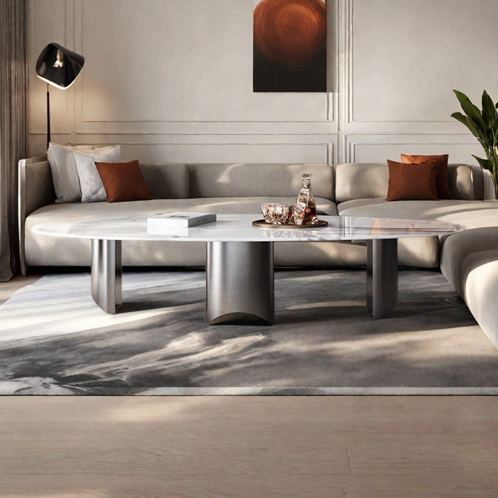 Wu's StylishVault Microcrystalline stone light luxury coffee table ...