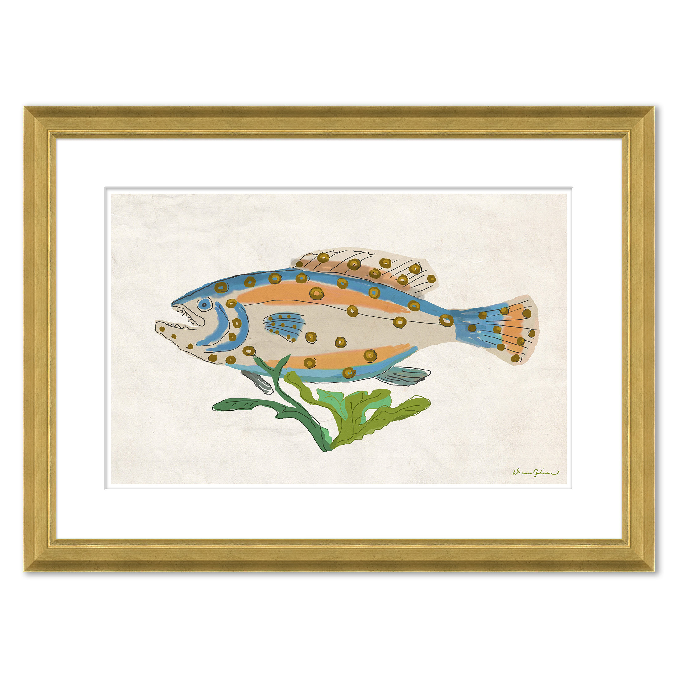 Soicher Marin Fish Plaque Blue Trout by Dana Gibson - Picture Frame ...