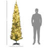 Winston Porter HOMCOM 7' Tall Pre-Lit Slim Noble Fir Artificial ...