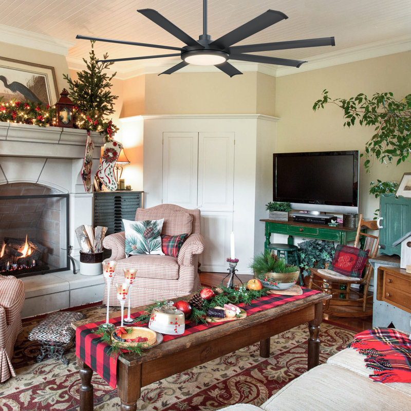 Mercury Row® Harrigan 60" / 75" 8 - Blade Modern Industrial Ceiling Fan ...