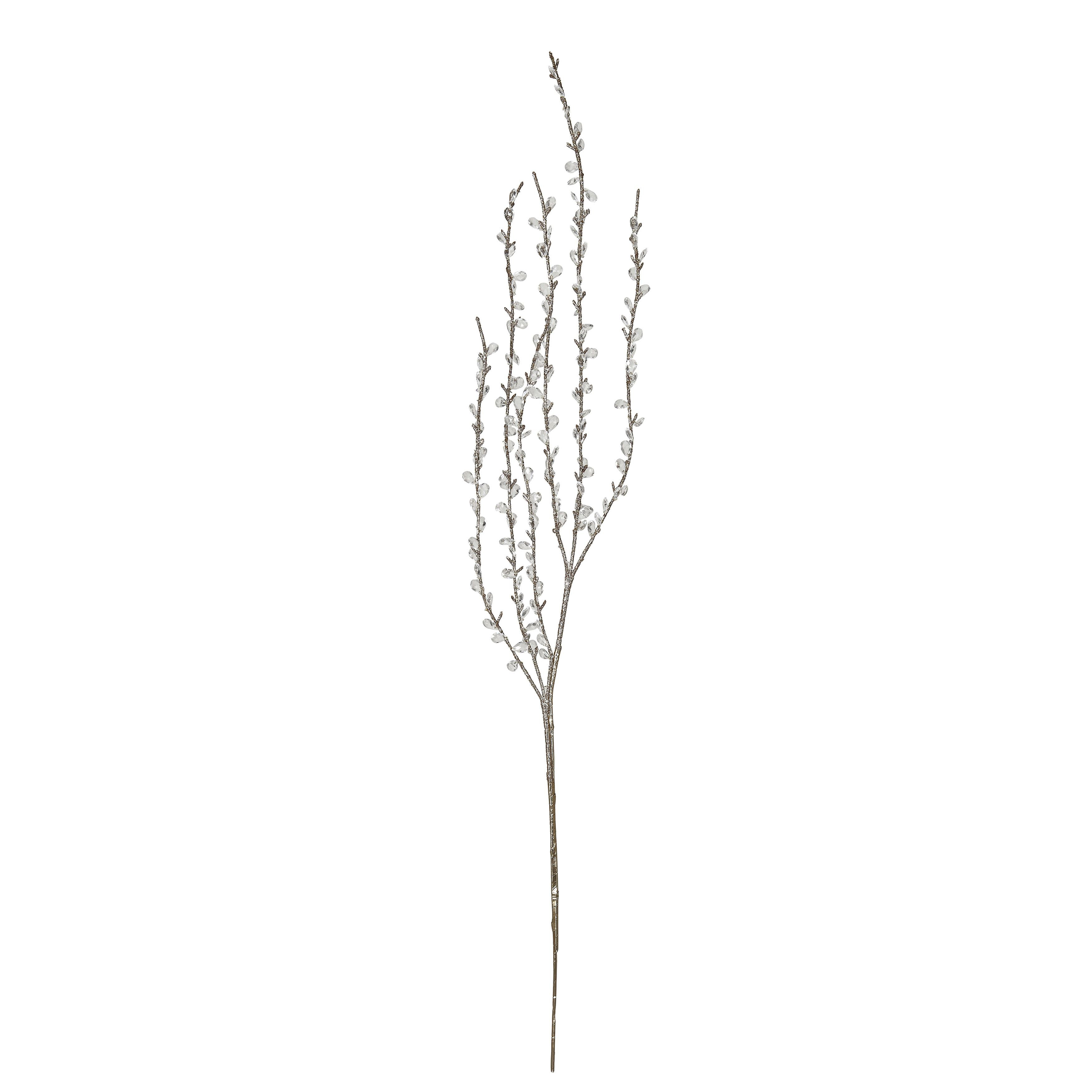Primrue Faux Twig Spray With Acrylic Jewels And Glitter | Wayfair