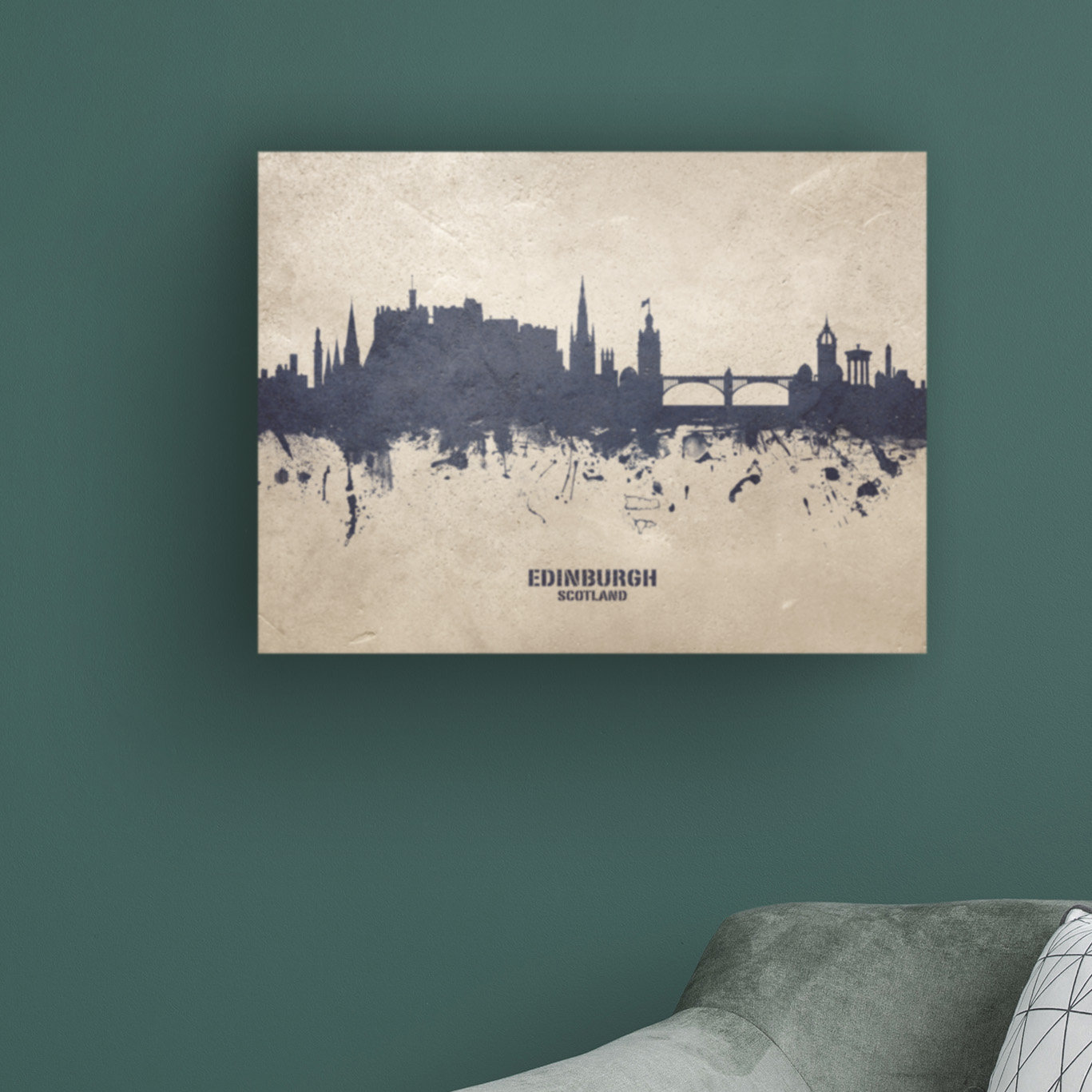 Ebern Designs Edinburgh Scotland Skyline Concrete by Michael Tompsett ...