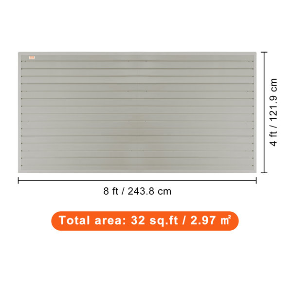 VEVOR 48" H x 96" W Trimmable Plastic Slatwall | Wayfair