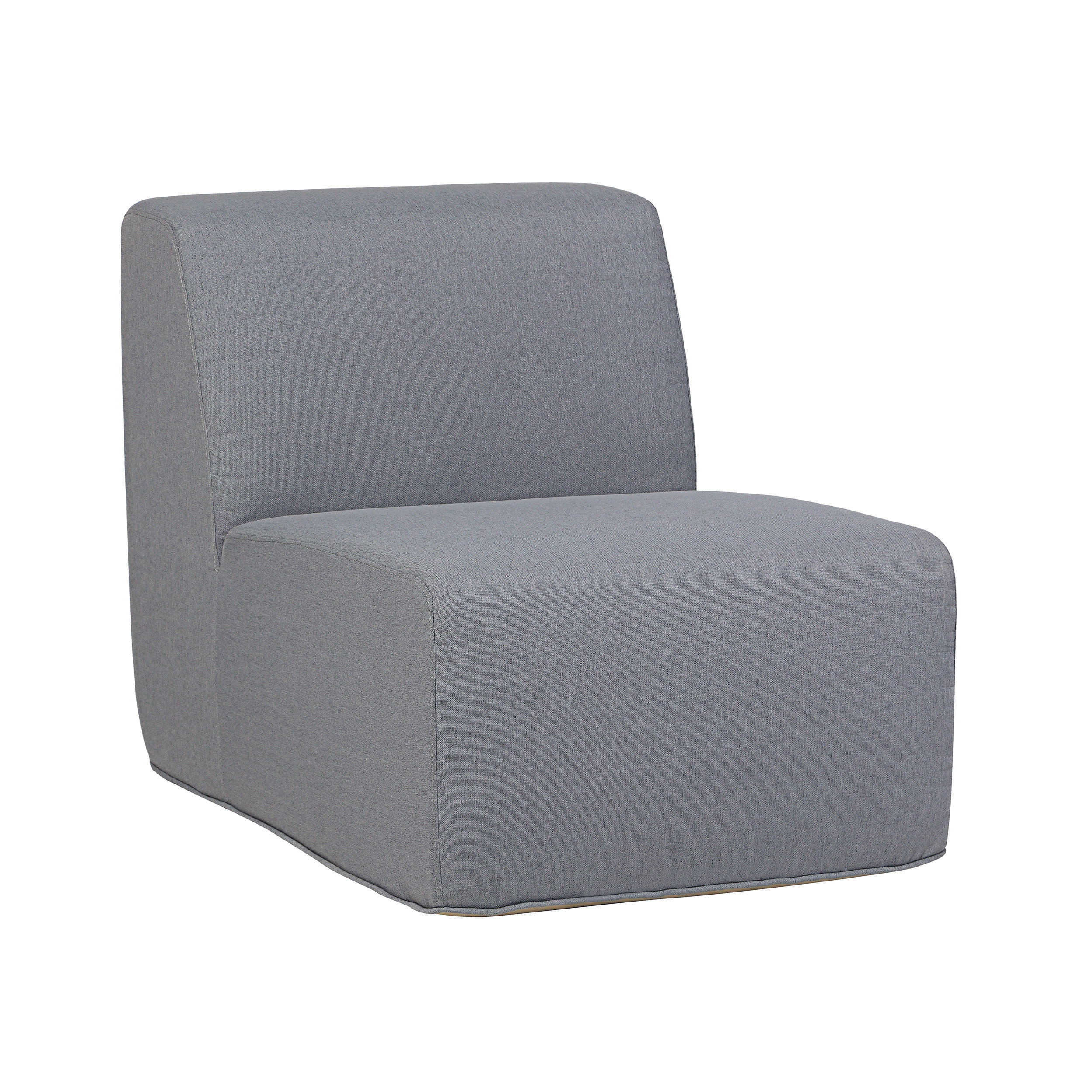 Deko Living Gray Outdoor Compression Foam Armless Sofa Chair | Wayfair