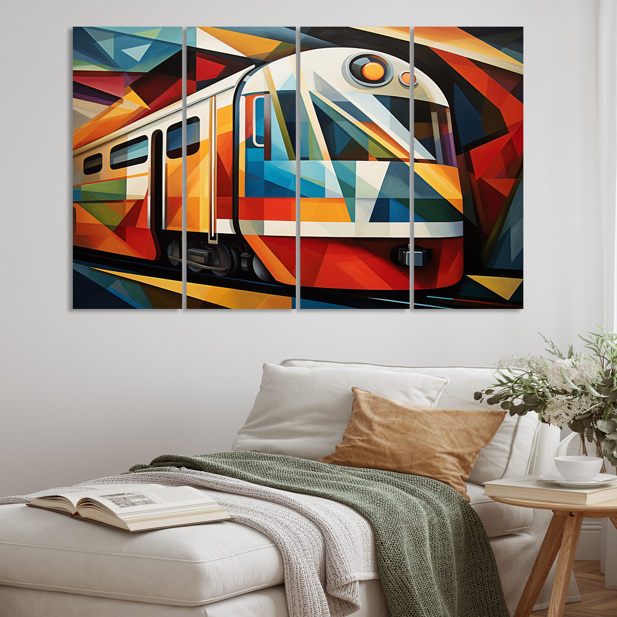 Winston Porter Abstract Train Cubist Expressions III On Canvas 4 Pieces ...