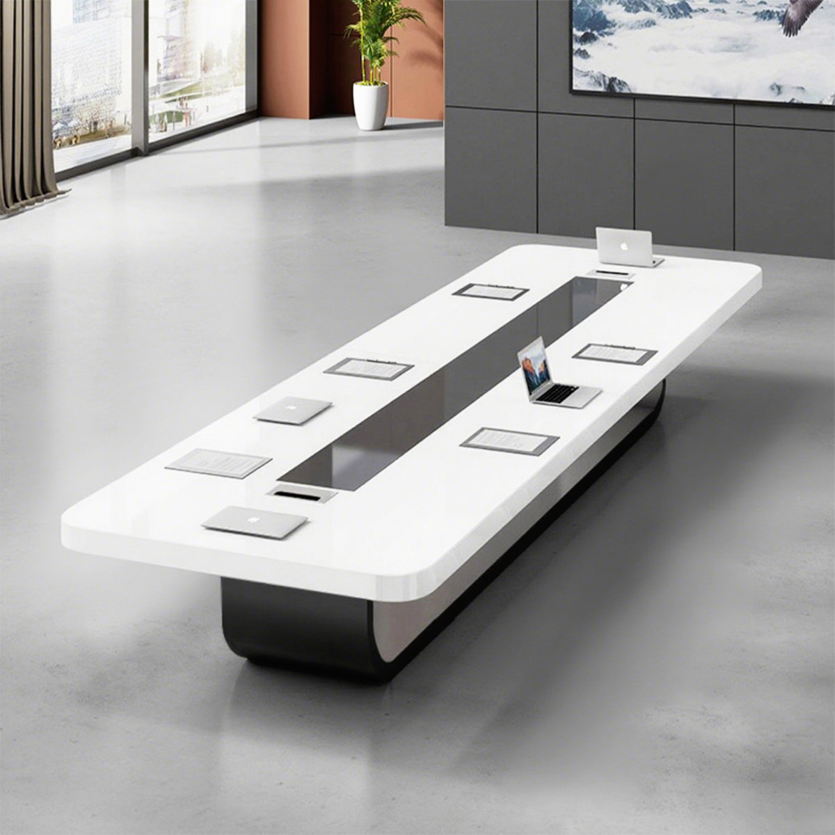 Orren Ellis Modern rectangular Conference Table - Wayfair Canada