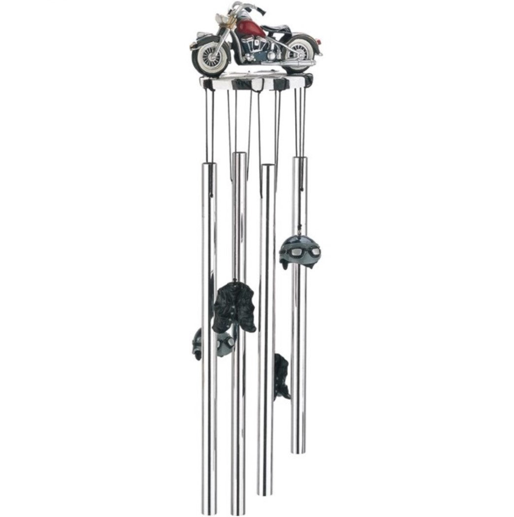 Arlmont & Co. Long Round Top Red Motorcycle Wind Chime - Wayfair Canada