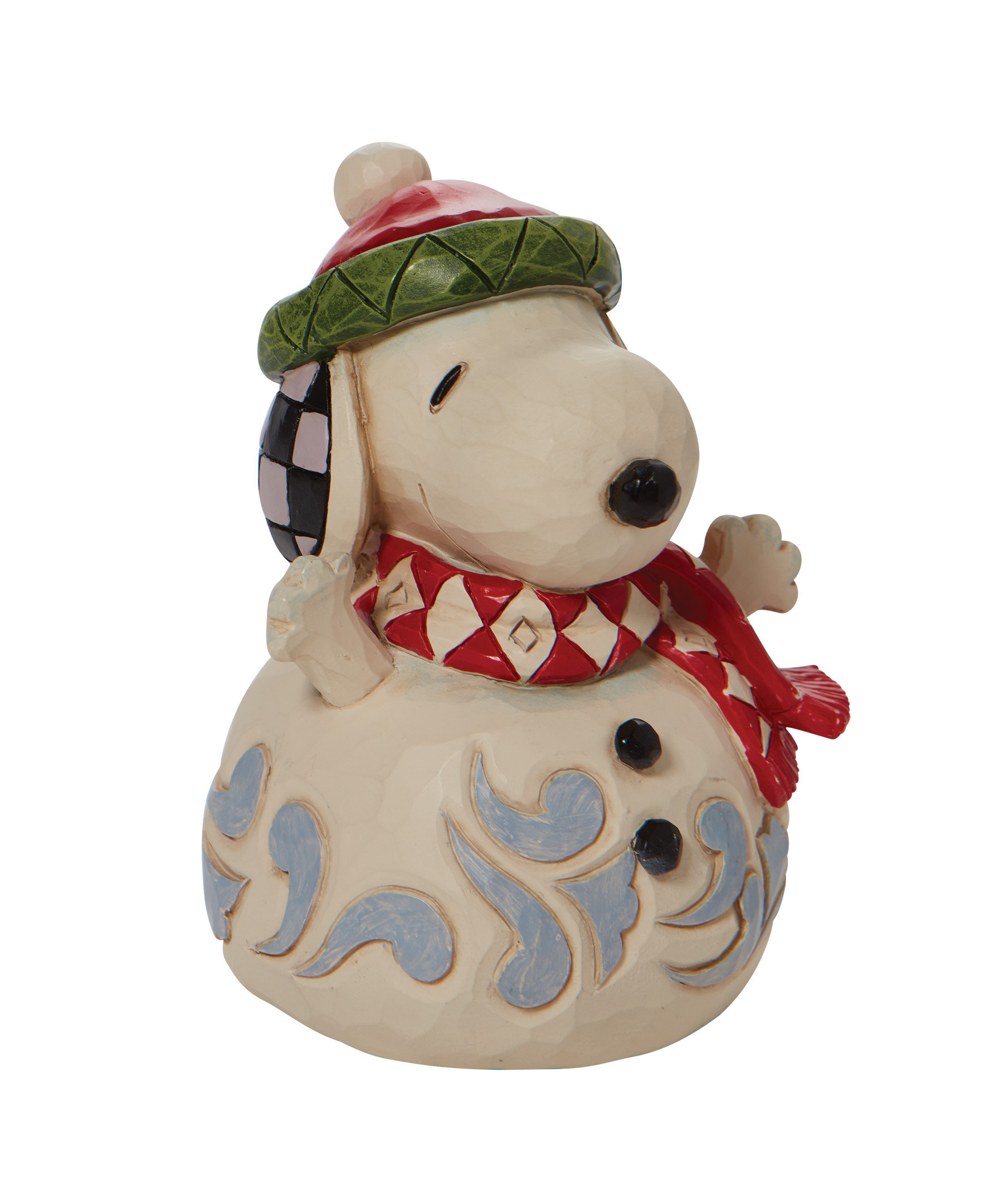 Jim Shore Peanuts Snoopy Snowman Mini Figurine 3.5in H - Wayfair Canada