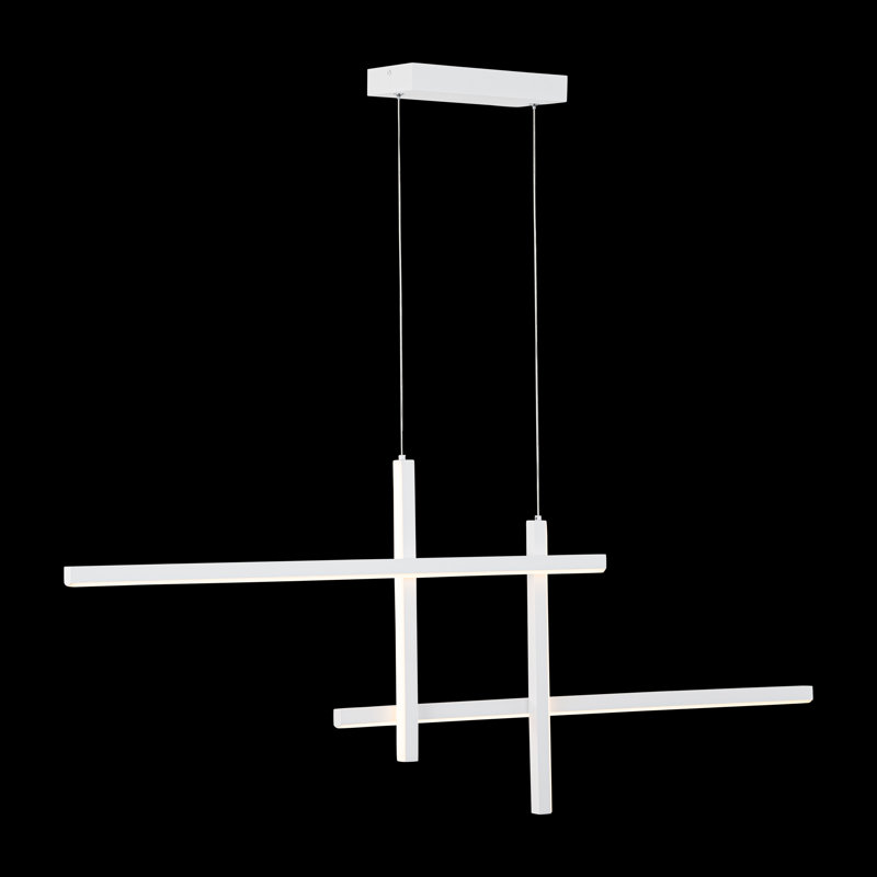 Wrought Studio Gilemette - Light Matte White LED Geometric Pendant ...