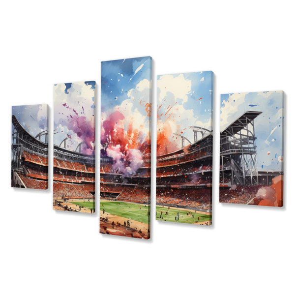 Lark Manor™ Sport Stadium In Spotlight V - Architecture Wall Art Living ...