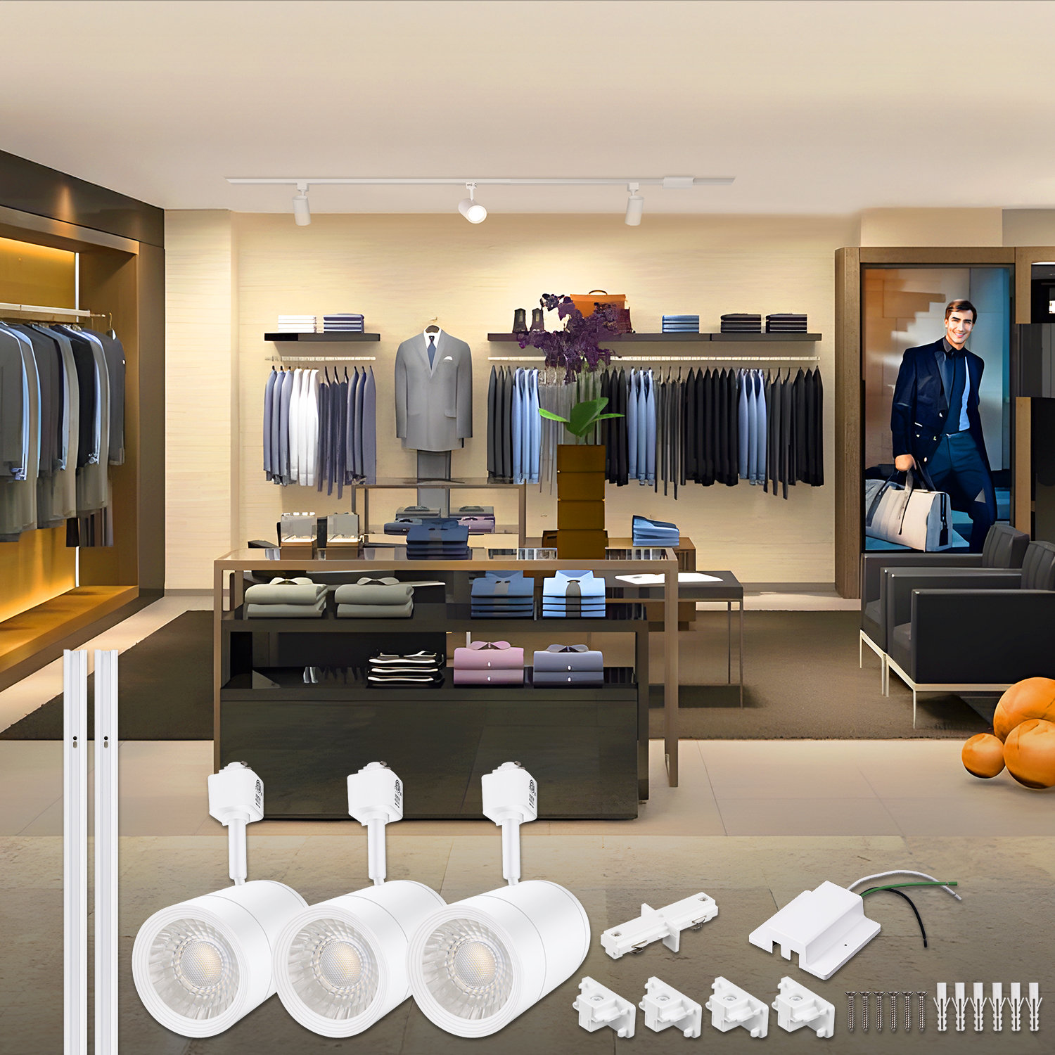 LEDVANS Track Light Kits, Base Package includes 3 x 17.5W Track ...