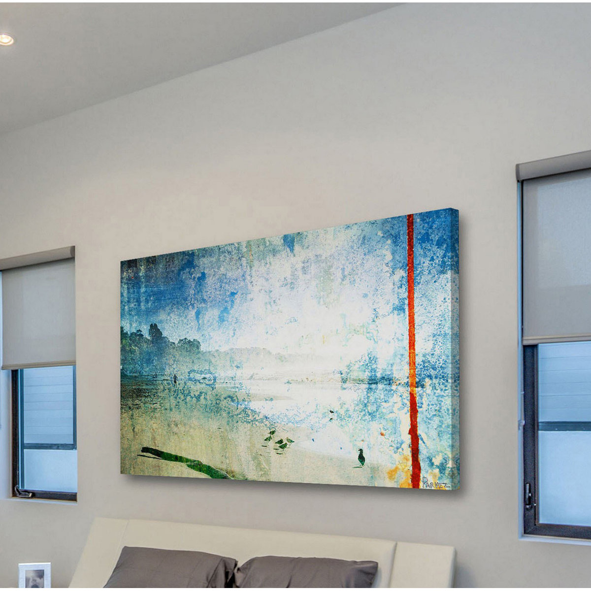 Parvez Taj 'Bluffs' by Parvez Taj Painting Print on Wrapped Canvas ...