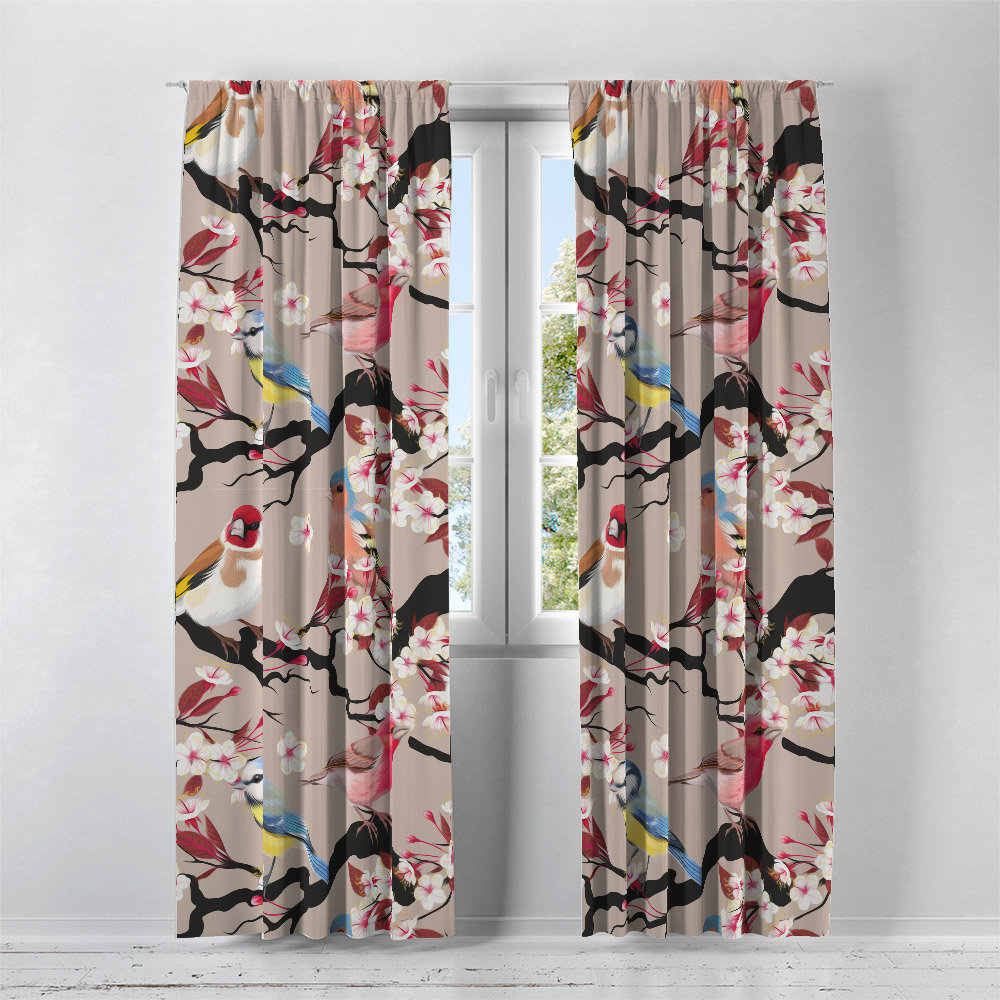 Folk N Funky Polyester Curtain | Wayfair