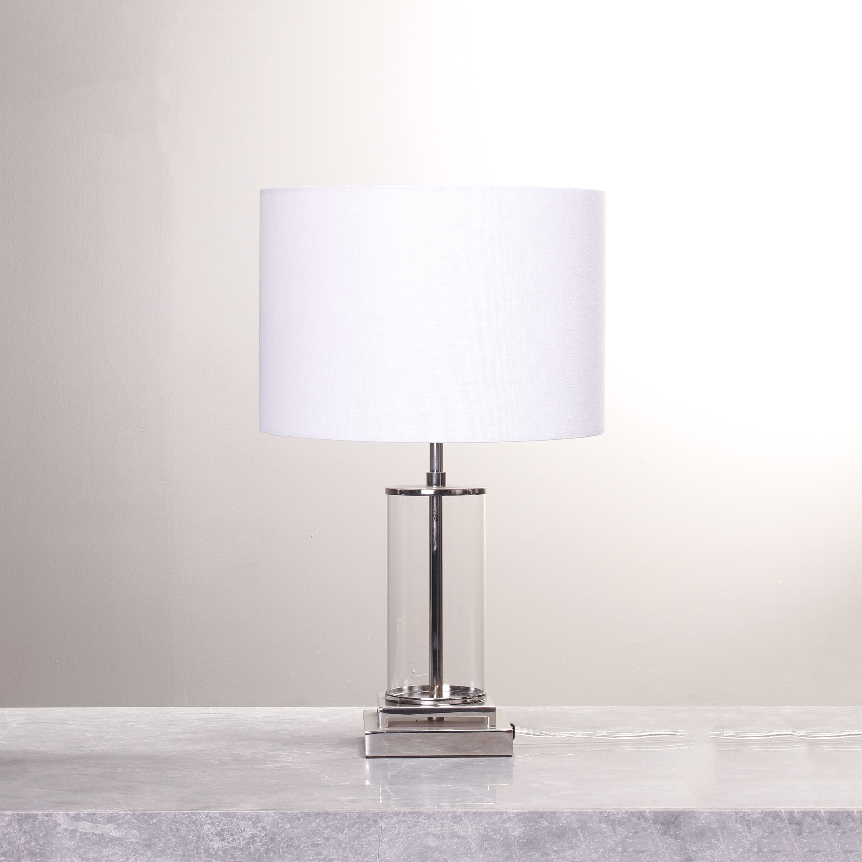Longshore Tides Kody Glass Column 20" Table Lamp | Wayfair