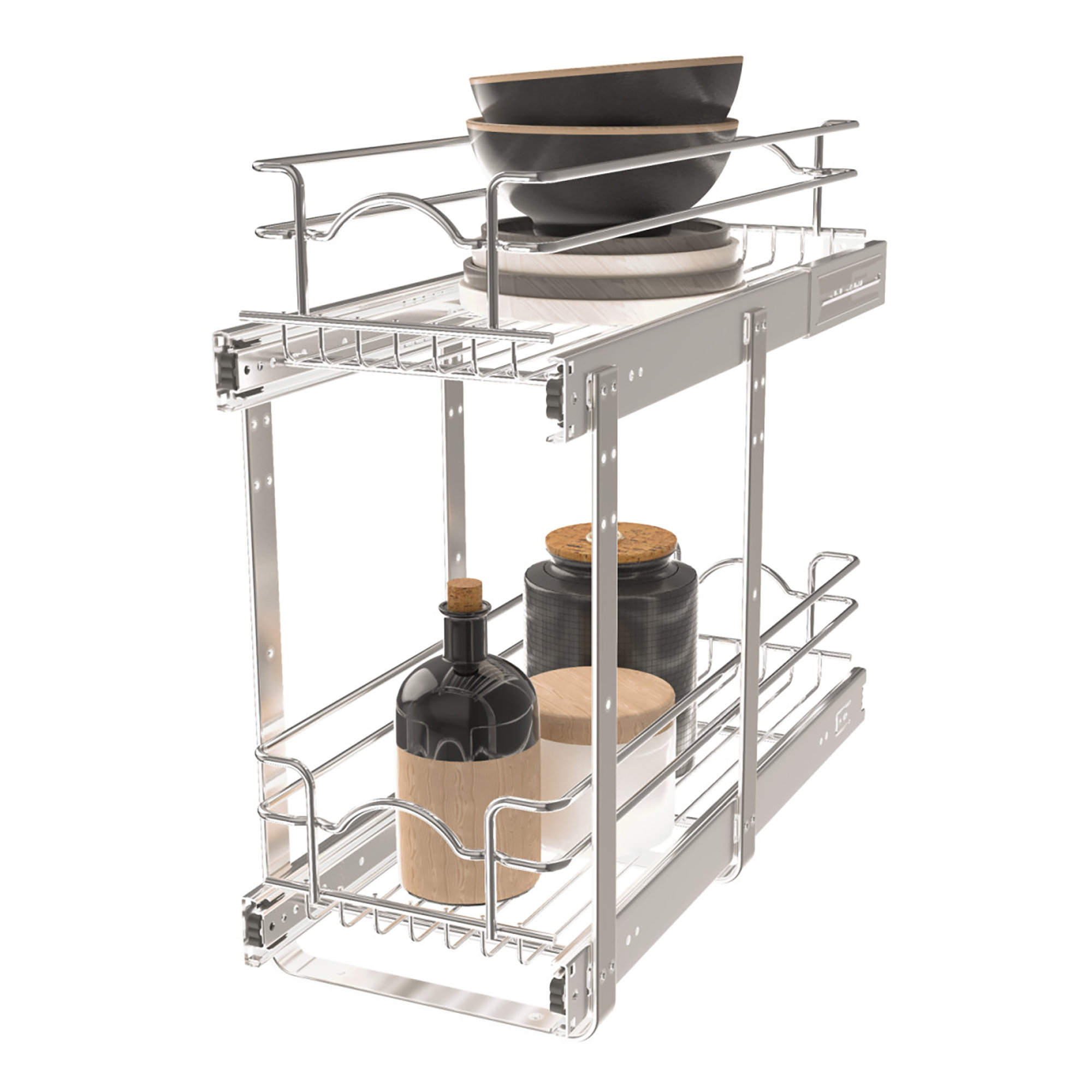 Rev-A-Shelf Kitchen Cabinet Shelf Organizer, 9 by 18 In, 5WB2-0918CR-1 ...