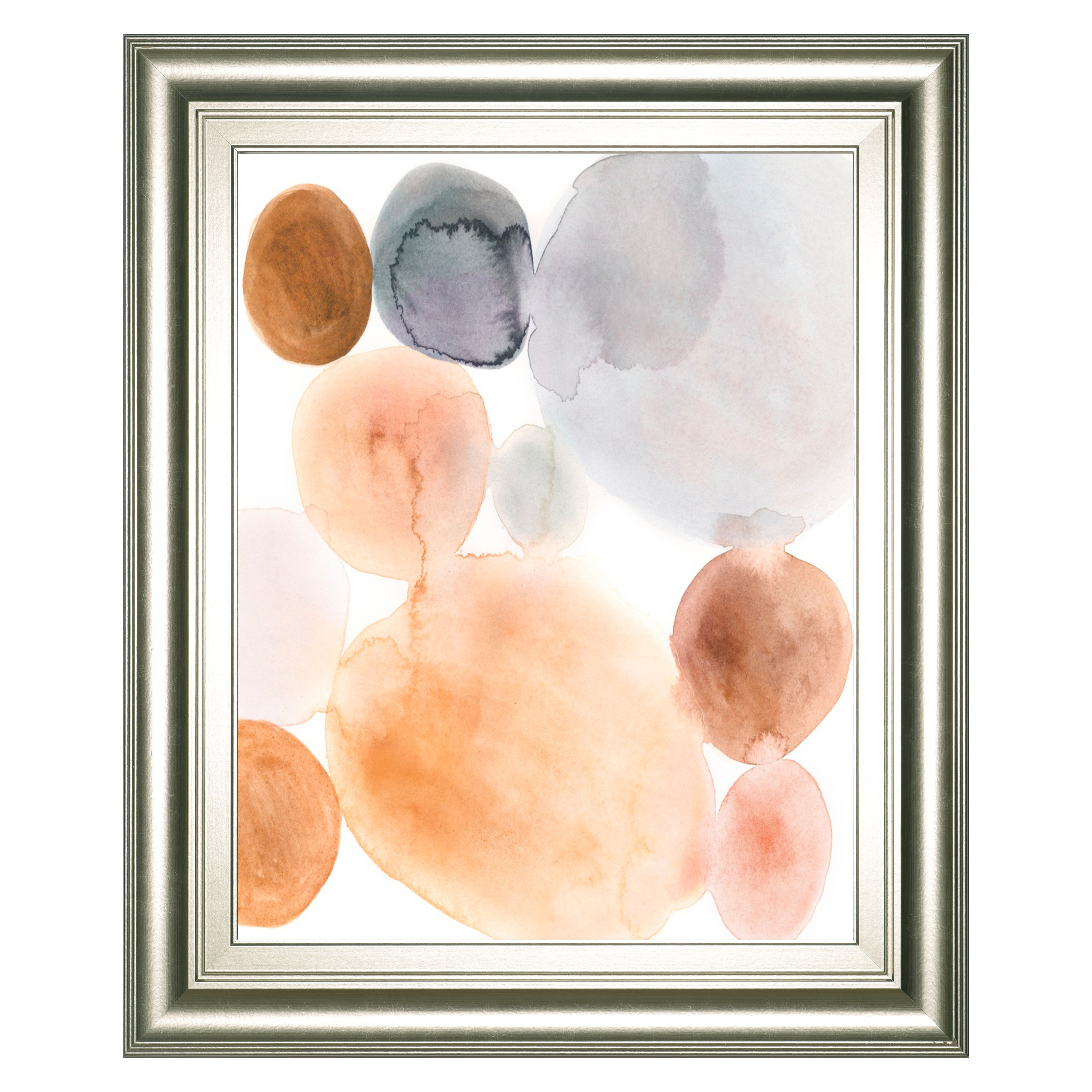 Winston Porter Marble Wash I Wall Art - 22" x 26" - Silver Frame | Wayfair