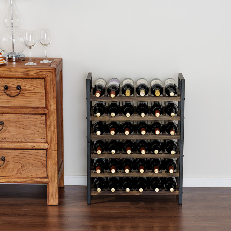 Millwood Pines Catelaya 36 Bottle 6 Tier Floor Wine Bottle Rack in ...