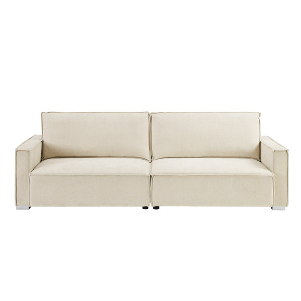 Ivy Bronx Dilans 99.6" W Comfort & Modern Square Arm Sofa with Two ...