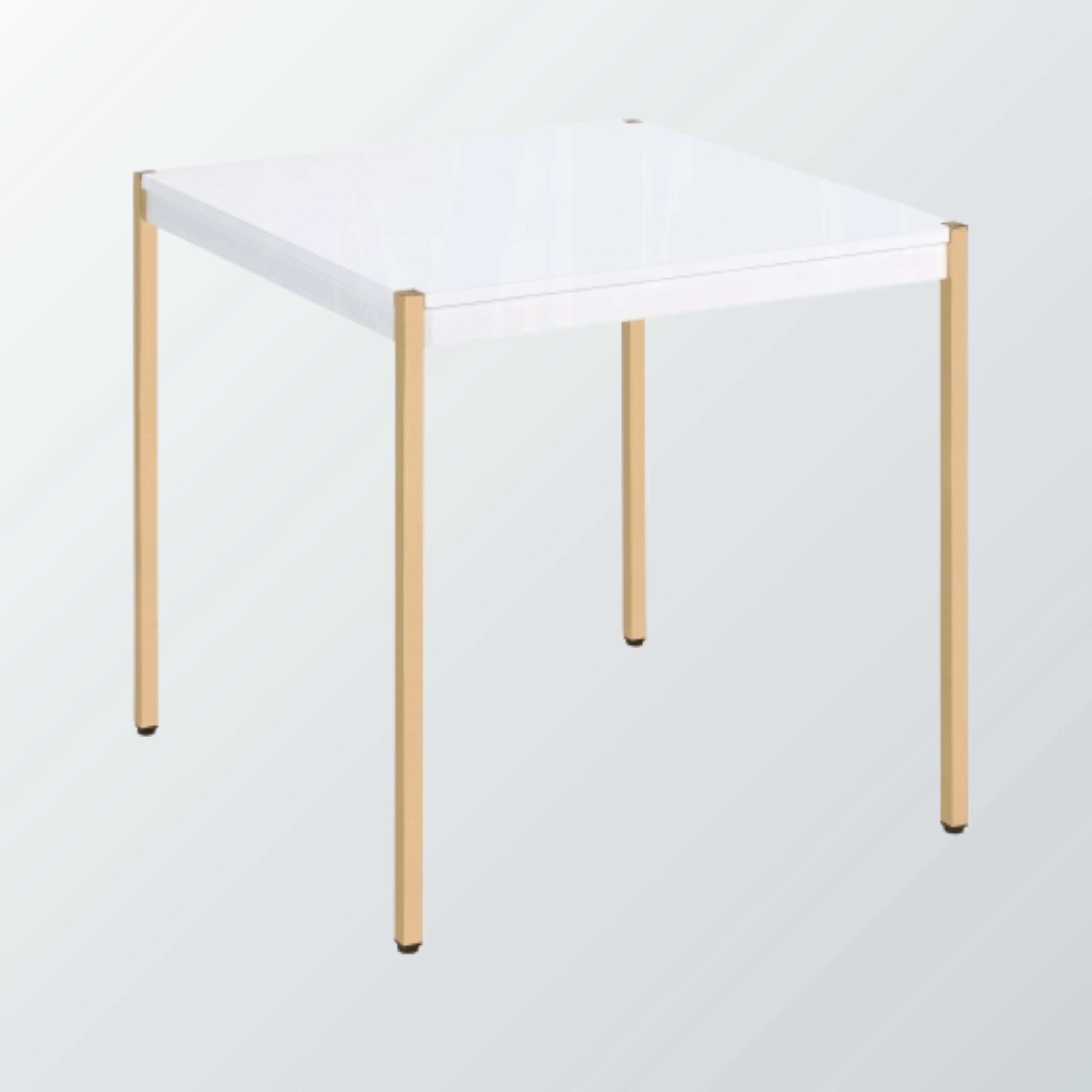 Latitude Run® Gully Finished in white and gold, this end table | Wayfair