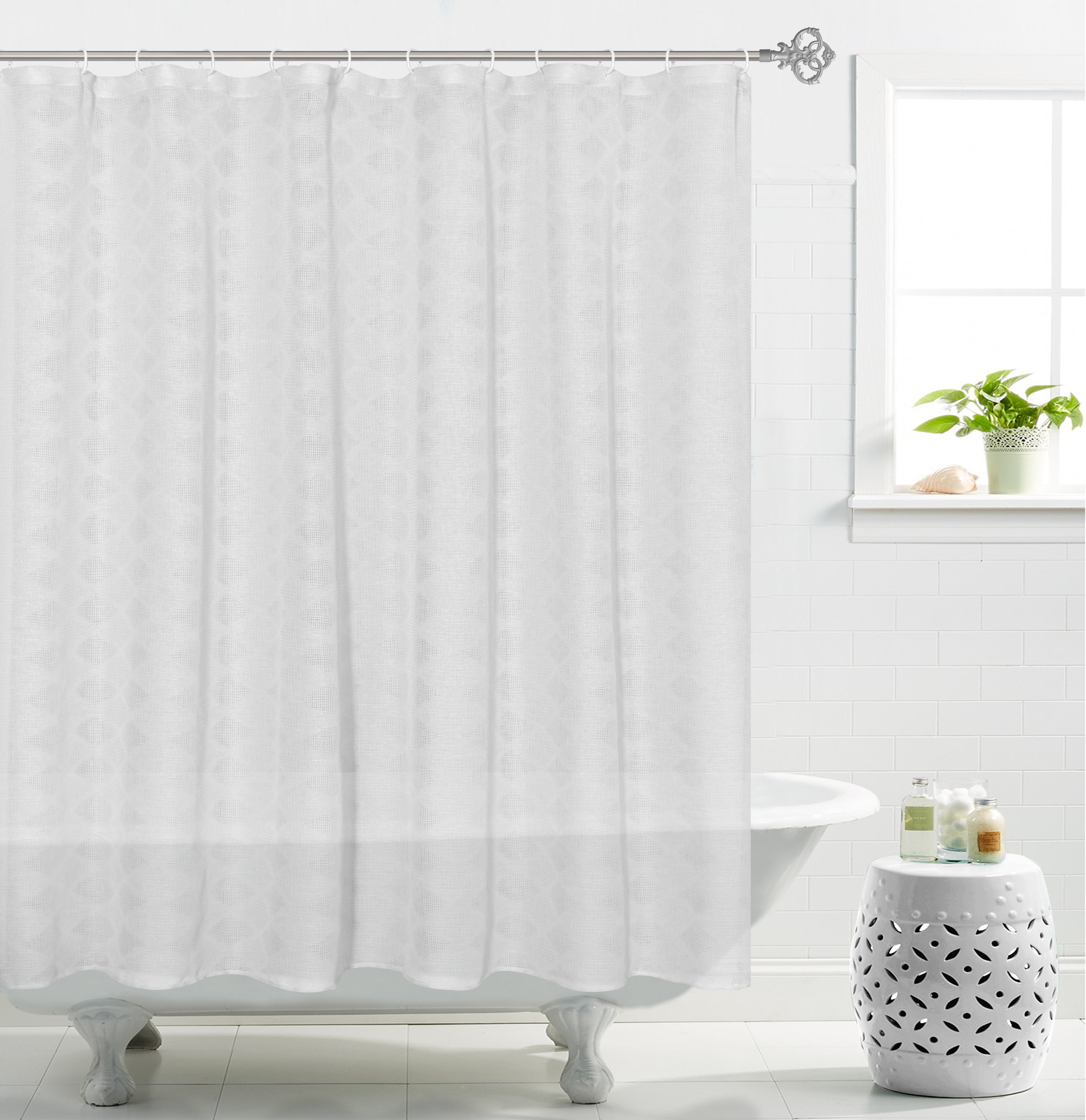Latitude Run® Dakota Jones Solid Color Single Shower Curtain Wayfair