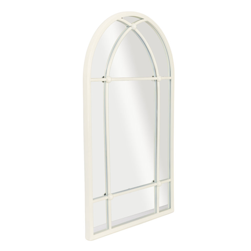 Red Barrel Studio® Mila Modern Arch Metal Window Pane Wall Mirror | Wayfair