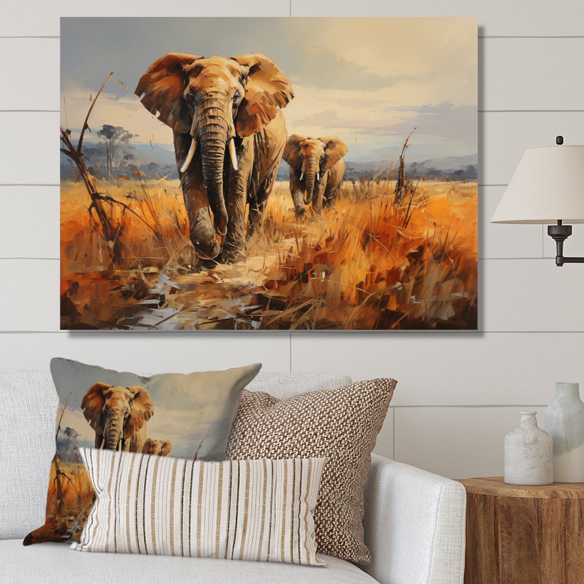 Union Rustic Elephant Wandering Giants I - Print on Canvas - Wayfair Canada