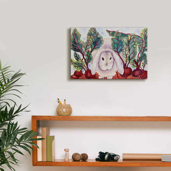Rosalind Wheeler Bunny With Beets On Canvas by Carissa Luminess Print ...